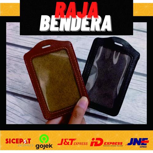 Jual Tempat ID Card Nametag Holder Bahan Kulit - Raja Bendera Surabaya ...