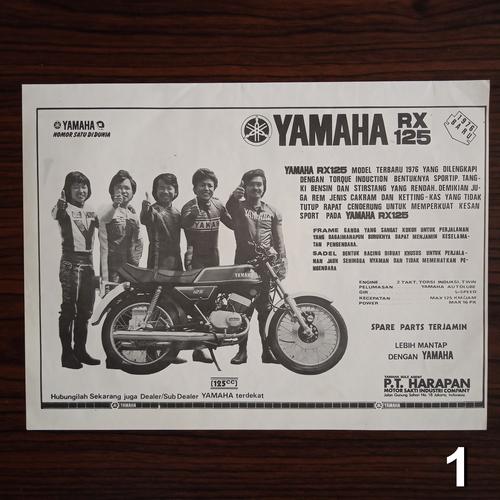 Jual Iklan Jadul Motor YAMAHA RX125 - Pajangan Poster Otomotif Lawas ...