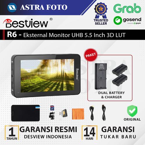 Promo DESVIEW R6 UHB 5.5 Inch Monitor Kamera Eksternal 3D LUT GARANSI ...