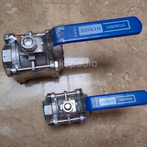 Jual stop kran air ball valve sankyo model 3pc 2 inch - Jakarta Barat ...