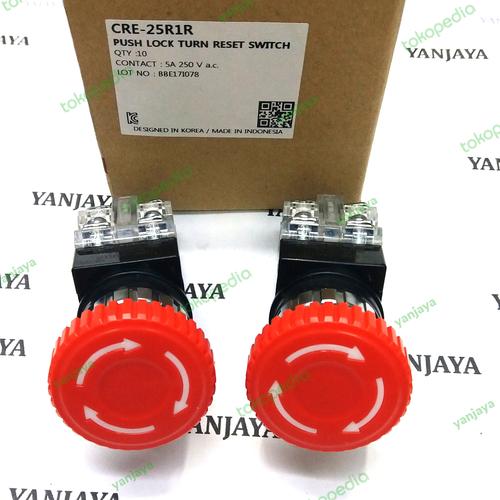 Jual emergency push button 25mm hanyoung/emergency stop push button ...