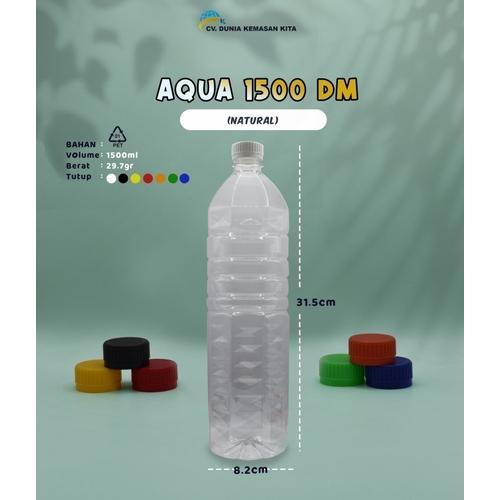 Jual Botol Plastik Aqua 1500 - 1 PCS - Botol Air Mineral 1500 ml - Kota ...