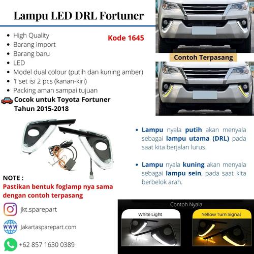 Jual Lampu LED DRL Toyota Fortuner / DRL Fortuner / DRL LED Fortuner ...