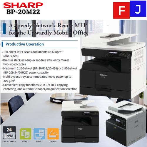 Jual SHARP BP-20M22 Mesin Fotocopy DADF Kertas A3 A4 Print Scan Copy ...