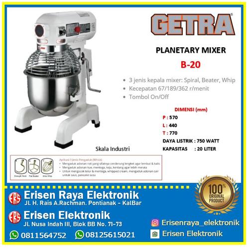 Jual Planetary Mixer GETRA B20 / B 20 - Kota Pontianak - Erisen ...