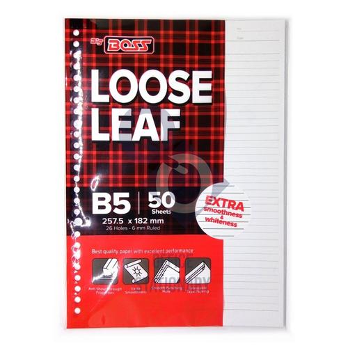 Jual Loose Leaf B5 BigBoss Garis / Polos 50 Lembar Kertas Binder Big ...