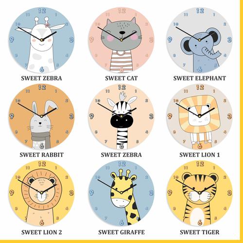 Jual Jam Dinding Unik Kartun Anak Animals Dekorasi Kamar Home Decor ...