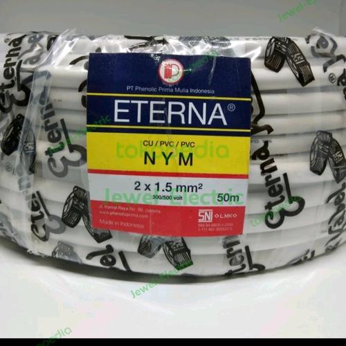 Jual Kabel Eterna NYM 2×1.5/ Kabel Listrik Eterna NYM 2×1.5 @50M/Roll Putih - Jakarta Pusat ...