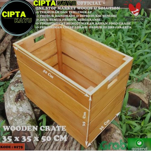 Jual wooden crate 35x35x35 - 50 Cm Peti kayu Tempat Penyimpanan ...
