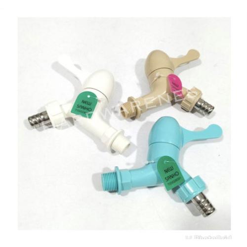 Jual Kran Plastik PVC 3/4 NEW SANHO /Kran engkol / Kran Putar Belimbing ...