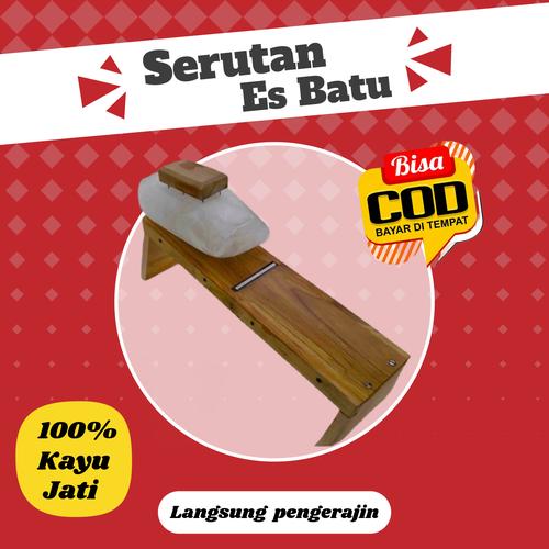 Jual Serutan es batu mini manual / alat serut es batu kayu jati ...