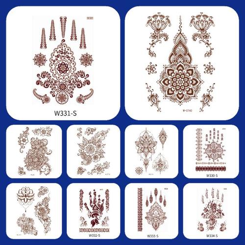 Jual Sticker Henna tatto temporary wadding maron brown - W-331-S - Kota ...