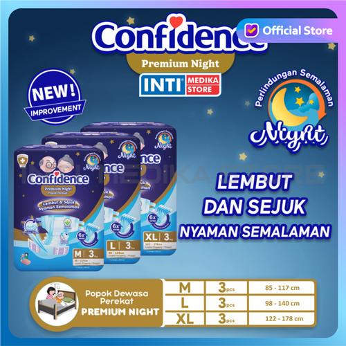 Promo CONFIDENCE - Diapers PREMIUM NIGHT M L XL Isi 3 | Popok Perekat ...