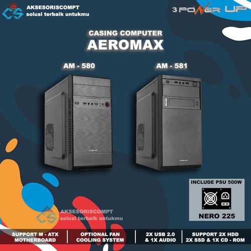 Jual Casing Power Up Micro ATX AEROMAX With PSU 500W - Kota Surabaya ...