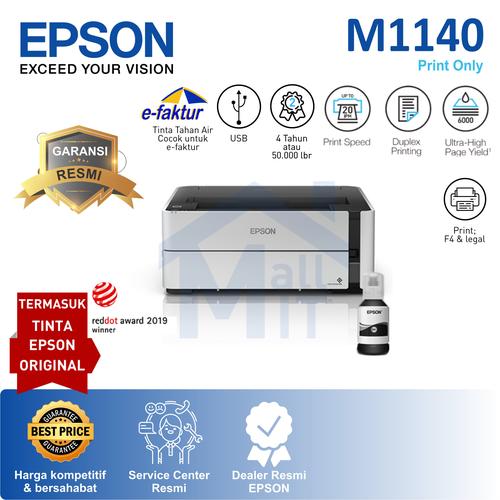 Promo Printer EPSON M1140 M-1140 M 1140 Pigment Monochrome Duplex F4 ...