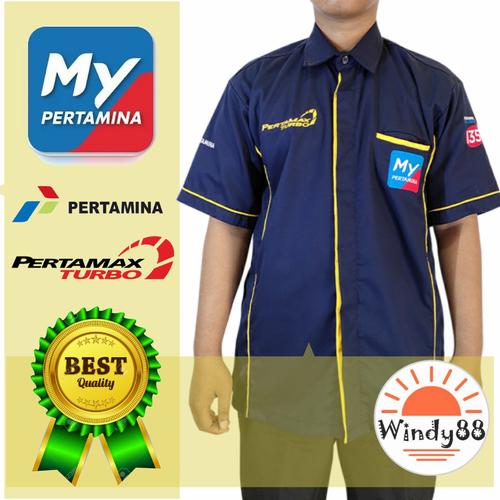 Jual Pakaian seragam Kerja My Pertamina Kemeja/ Baju Pria Wanita SPBU ...