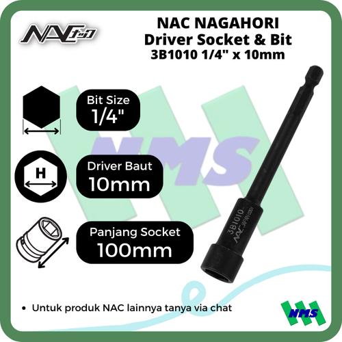 Jual Driver Socket Bit 10mm x L100mm Nagahori NAC 3B1010 - Jakarta ...