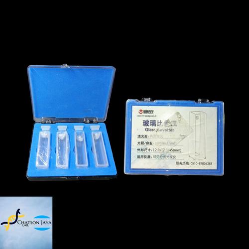 Jual KUVET GLASS Cuvette untuk Spektrofotometer 10 mm 3,5 ml - Kab ...
