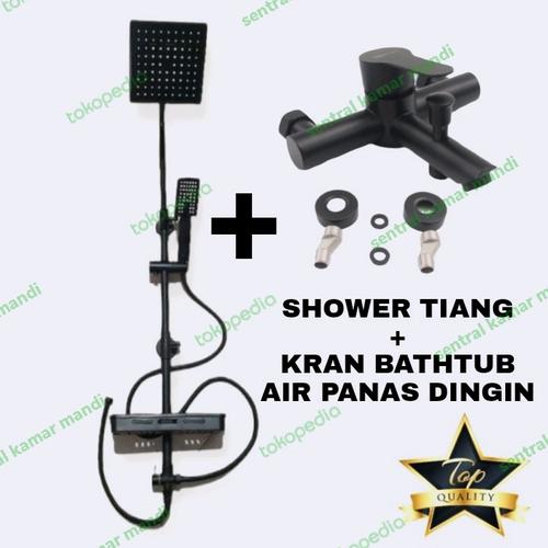 Jual Shower Tiang Hitam Shower Column Shower Black Kran Carlo Fiotini ...