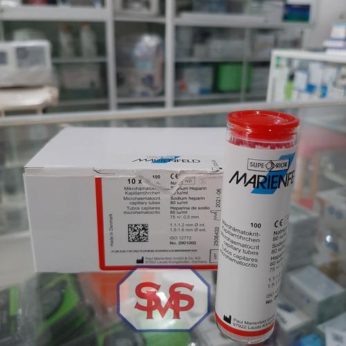 Jual Tabung Mikro Kapiler Hematokrit Tube Merah Marienfeld Superior ...