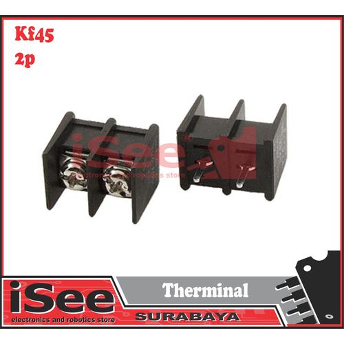 Jual Terminal Block Blok Hitam 2P PCB 2 P KF45 2 Pin KF 45 baut ...