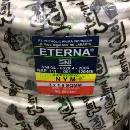 Jual Kabel Eterna NYM 3×1.5/ Kabel Listrik Eterna NYM 3×1.5 @50M/Roll Putih - Jakarta Pusat ...