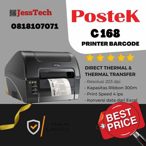 Jual POSTEK C168 printer barcode - Kota Bandung - JESSTECH BARCODE ...