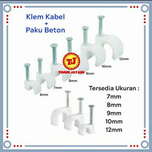 Jual Klem kabel listrik putih 12mm - Klem Kabel Listrik 7,8,9,10,12 ...