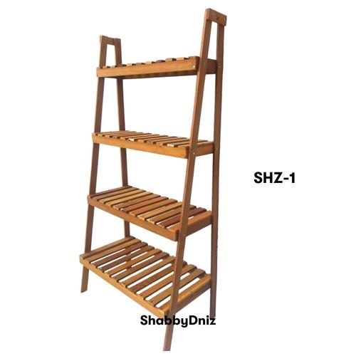 Jual Rak Kayu Ulin 4 Tingkat Vertikal Multifungsi & Minimalis - Kota ...