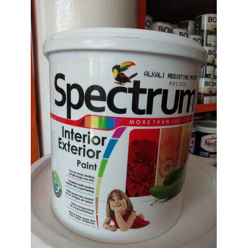 Jual Spectrum Interior Exterior Paint Putih 4ltr / Cat Tembok Luar ...