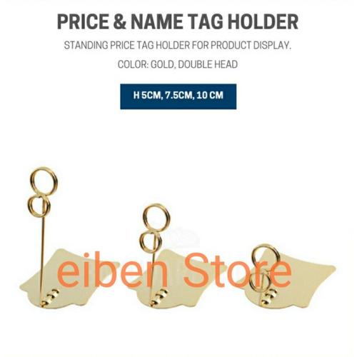 Jual Standing Price Tag Holder Display GOLD/ Standing Display Harga ...