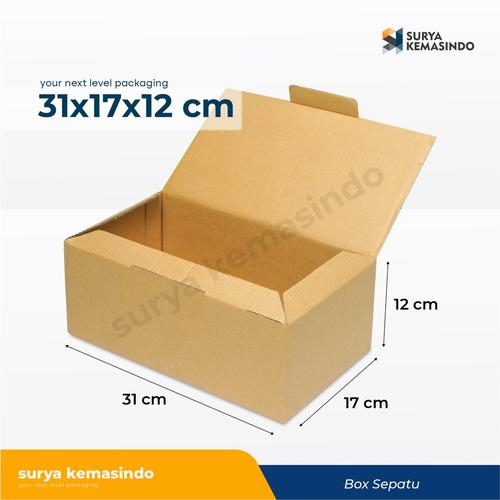 Jual Box 31x17x12 cm (Box Sepatu/By.id) Kardus/Karton/Polos/Pizza ...