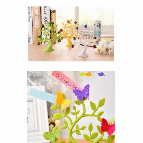 Jual Stand Holder Memo Photo Magnet Set Tree Butterfly Lady Bug Lucu ...