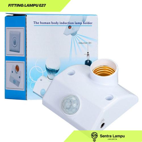 Jual Fitting Lampu Sensor Gerak Otomatis Infrared Bohlam Socket E27 25W ...