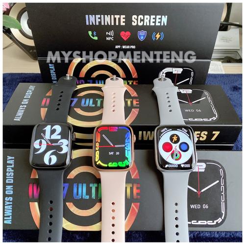 Jual IWO 7 ULTIMATE Infinity Screen 45MM Series 7 Waterproof - BLACK ...