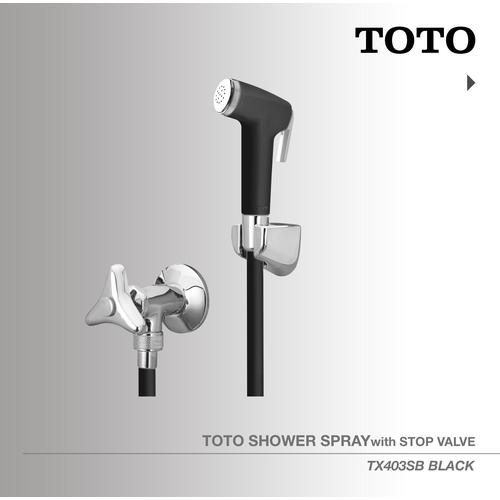 Promo TOTO Shower Spray WIth Stop Valve / Jet Shower TX403SB - Hitam ...