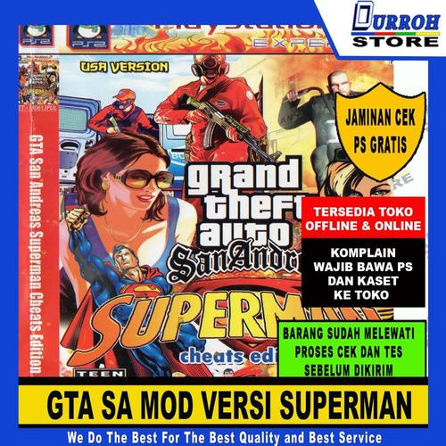 Jual KASET GAME PS 2 GTA SA MOD SUPERMAN - COVER - Kota Depok ...