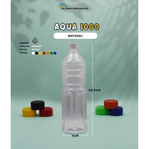 Jual Botol Plastik Aqua 1000 - 1 pcs - Botol Air Mineral 1000 ml ...