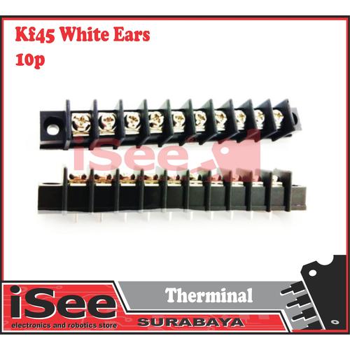 Jual Terminal Block Hitam 10P PCB 10 P KF45 10 Pin KF 45 With Ears ...