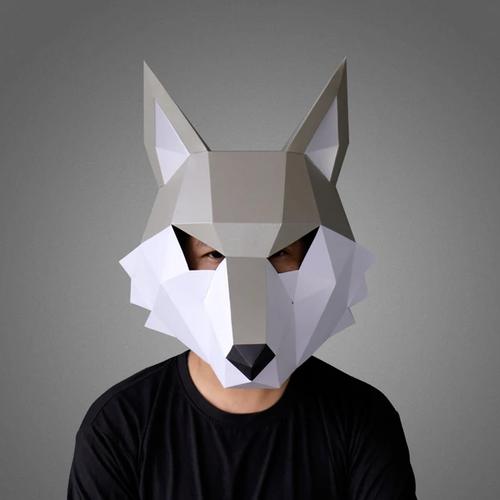 Jual [FELIA FLEUR] Papercraft Topeng Kertas Wolf Serigala Mask Pesta ...