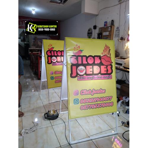 Jual Standing Banner Besi Portabel Led 2Sisi Banner Portable Led 70X100 ...