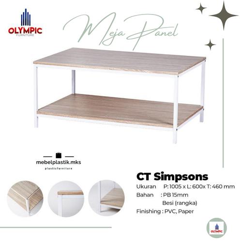 Jual Meja Kayu Partikel Board Minimalis Tamu Rangka Besi Olympic CT ...