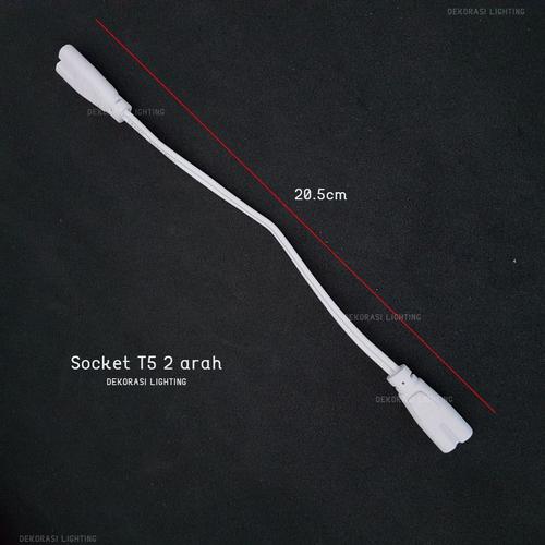 Jual Socket/ soket T5 T4 T8 sambungan fiting kabel 2 lampu konektor 8 ...