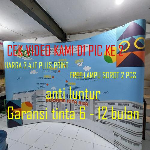 Jual Backwall/backdrop Pameran portable 3x4 Curve plus print - Jakarta ...