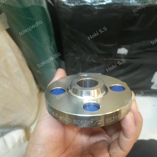 Jual Flange Stainless SS 316 ANSI # 300 1/2"inch / Flange # 300 SORF ...