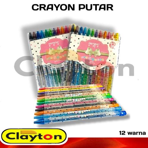 Jual Crayon Putar Panjang 12 warna Dominic / Crayon / Pensil Warna ...