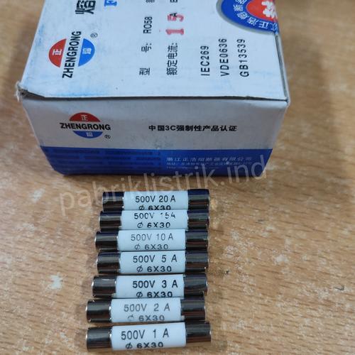 Jual Fuse sekring keramik 6x30 mm 30mm 3cm 1A 2A 5A 10A 15A 20A - 10A ...