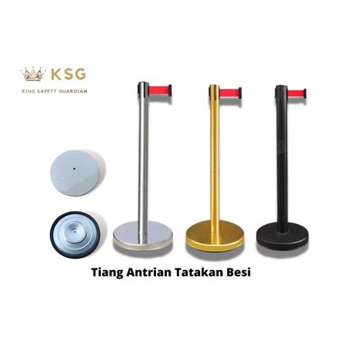 Jual Queue Line Tiang Antrian Pembatas Stainless - Tiang Hitam, Merah ...