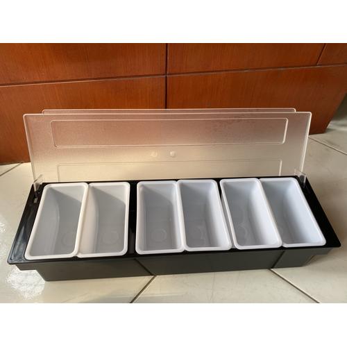 Jual Condiment holder 6 compartment garmsh polycarbonate tempat bumbu ...