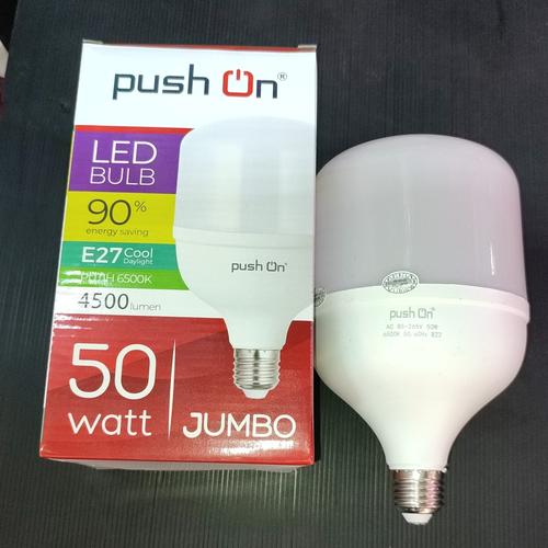 Jual lampu bohlam led bulb push on 50w watt jumbo GARANSI 1 tahun ...
